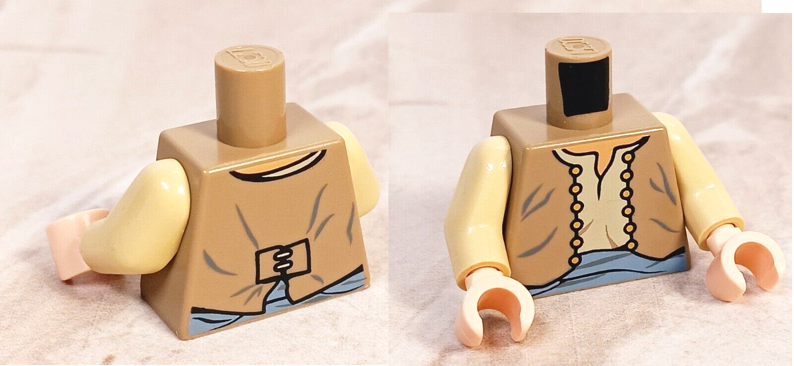 New LEGO VEST Gold Buttons Torso Pharaoh Merchant Body Printed Both ...