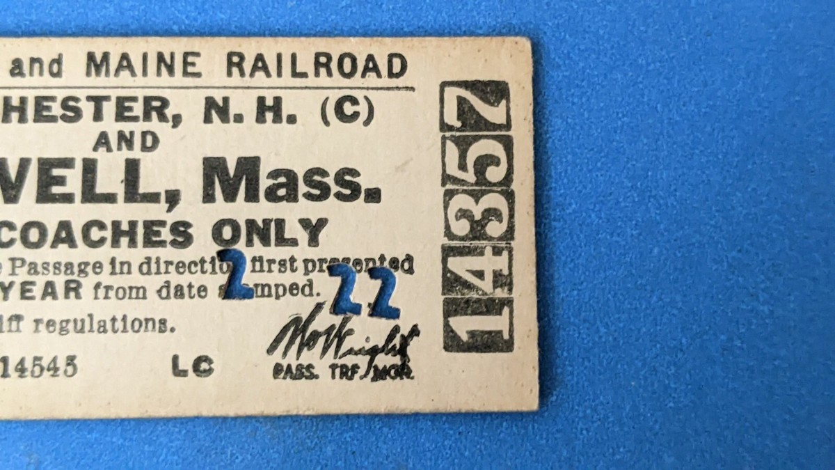 Real Vintage Train Ticket