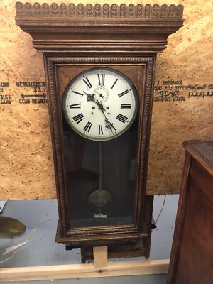 ANTIQUE WALL CLOCK | eBay