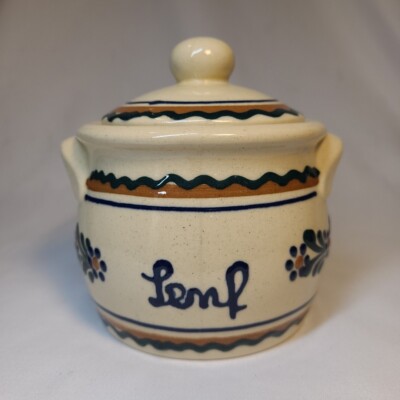 Hand-painted German Senf Mustard Container Jar with Lid | eBay