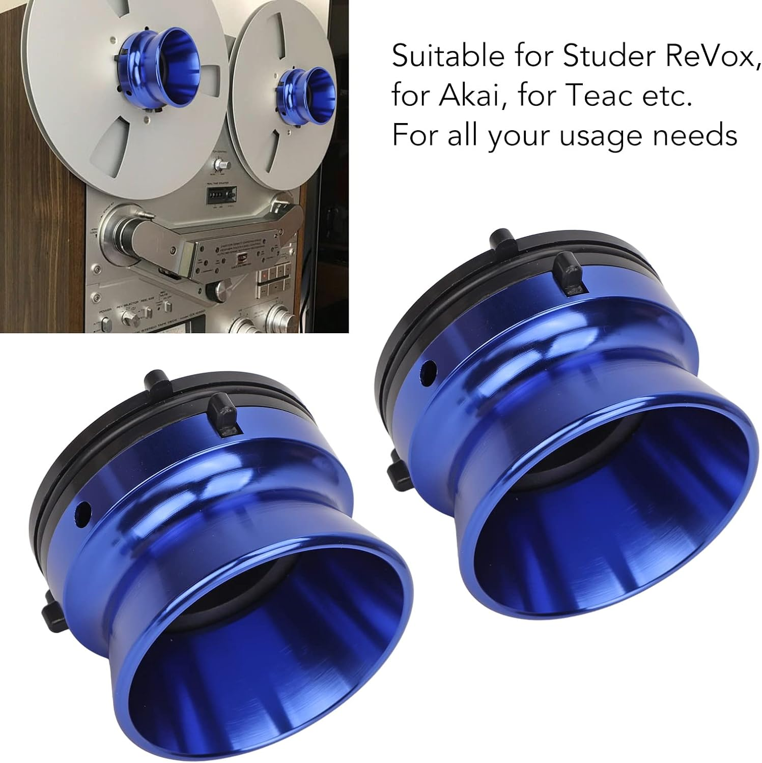 1 Pair Nab Hub Adapters, Reel to Reel Tape Nab Hub Adapter, 10 Inch ...