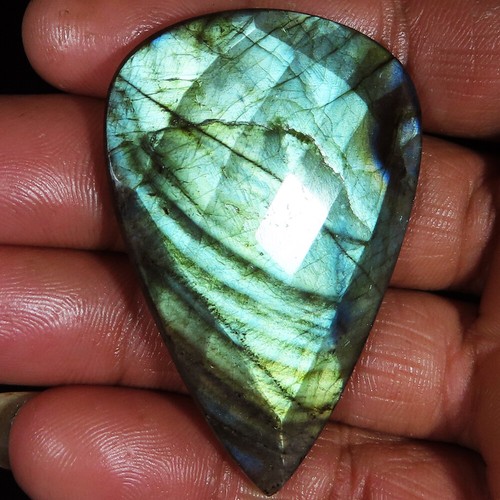 Labradorite Pear Cut Cabochon 100% Natural Gemstone 99.90 CT 39x55x6 mm ...