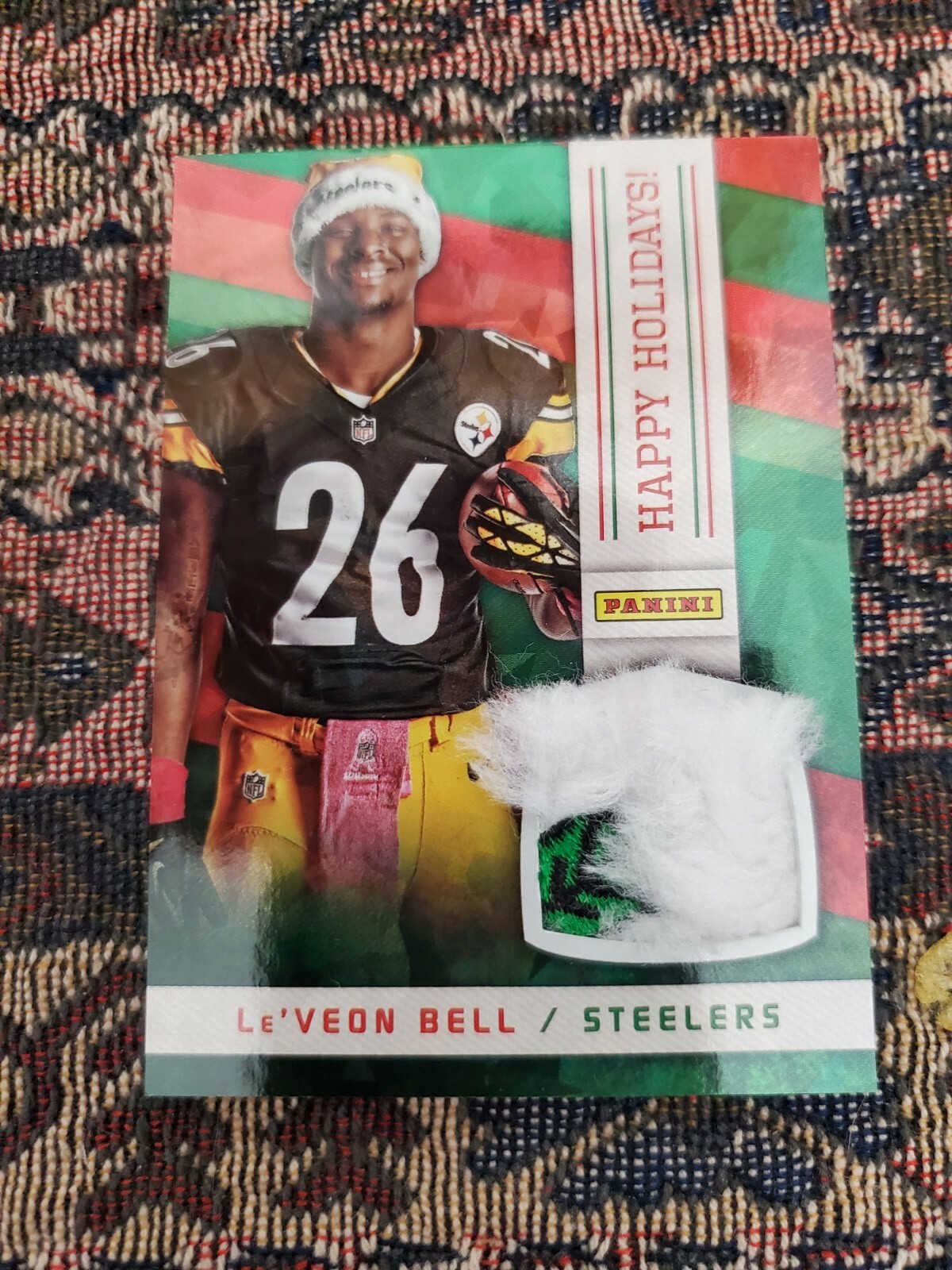 2014 Panini Le'Veon Bell XMas Cap Insert Thick stock Steelers Rare-Mint ...