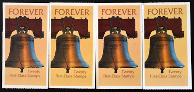 4 X Forever Liberty Bell Complete Sealed Booklets Pane of 20 Stamps | eBay