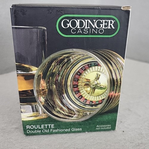 Godinger Casino - Double Old-Fashioned Glass Roulette Unique Novelty ...