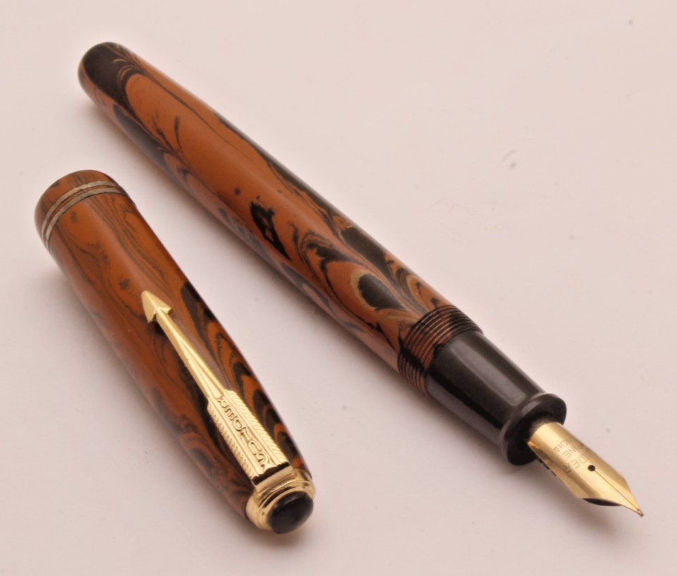 Guider Ebonite Handmade Fountain Pen Arrow Clip Dual Color Vintage New ...