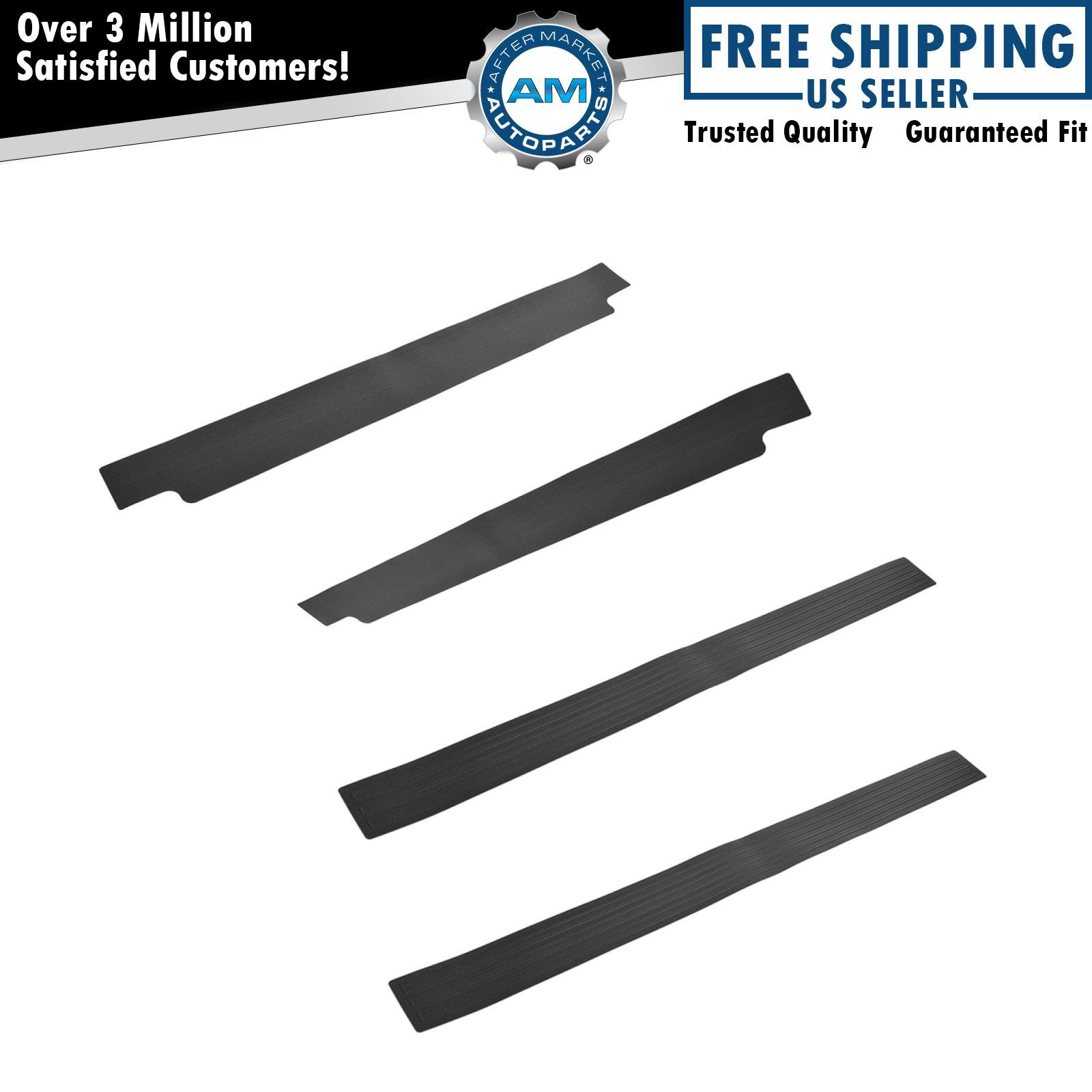 OEM PT747-34144 Door Sill Guard Protector Kit Black For Tundra Crewmax ...