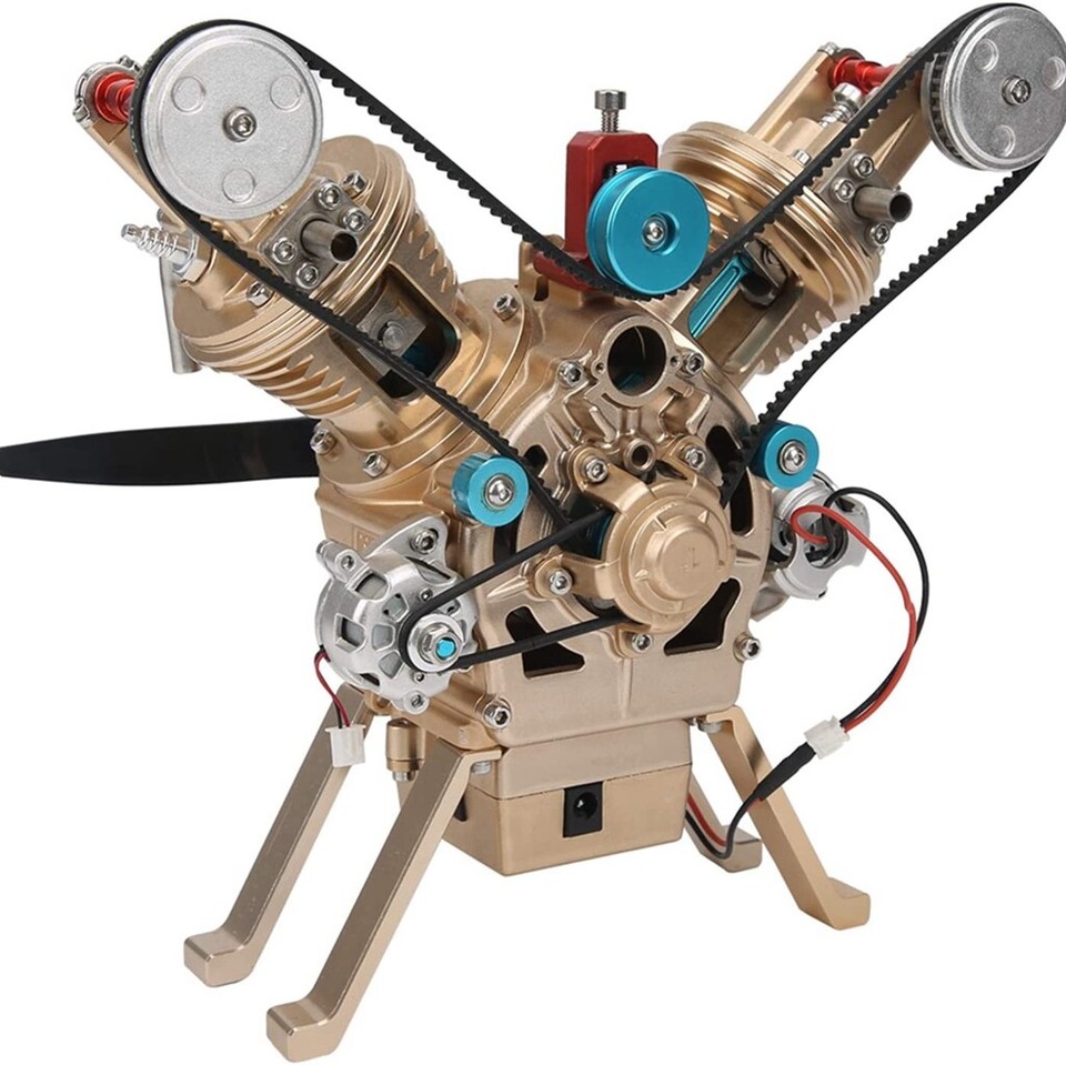 New 2 Cylinder Engine Build Kit Metal V2 Car Engine Assembly Kit Toy ...