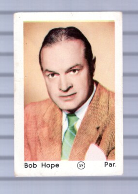 BOB HOPE - MOVIE STAR TRADING CARD - MAPLE LEAF GUM # IN CIRCLE 1952 ...