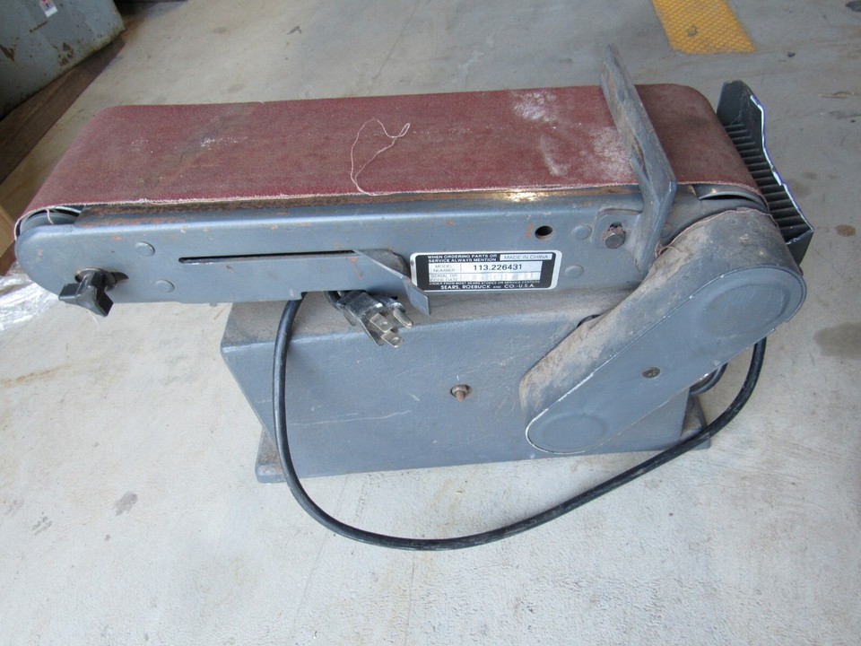 Sears Craftsman 4"x36" Belt 6" Disc Sander 1/3 HP Model 113.226431 | eBay