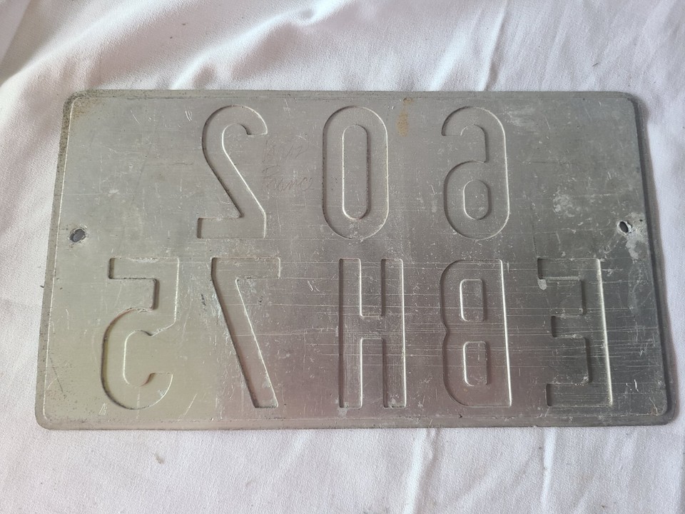 Metal Foreign License Plate 602 EBH 75 | eBay