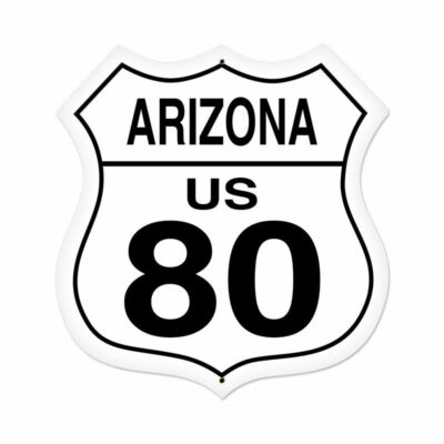 ARIZONA AZ US 80 SHIELD 28" HEAVY DUTY USA MADE METAL TRANSPORTATION ...