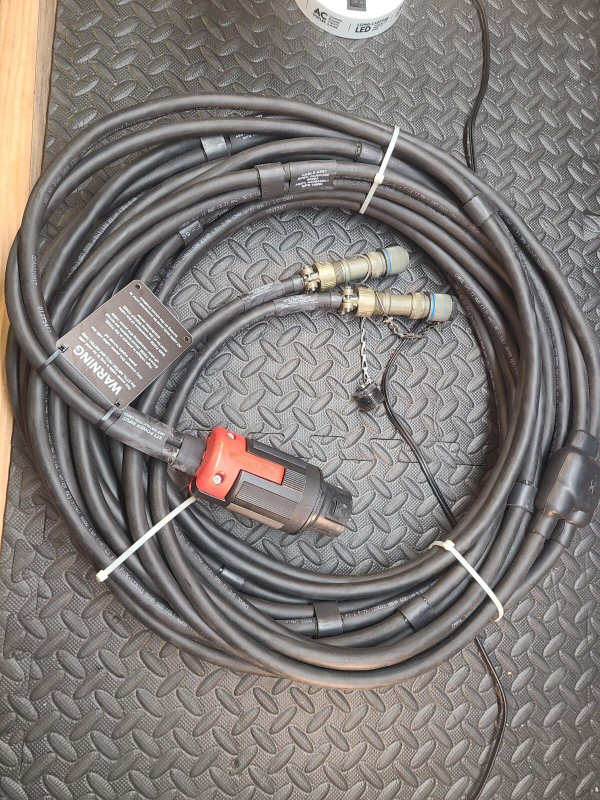 50 Foot PDISE ARMY Military Y Power Cable M40 A/P Distribution LEX Aero ...