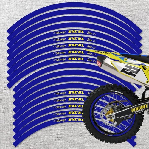 Excel Rim Decals Graphics Stickers (1) Yellow Logo | Front | Motorcycle ...