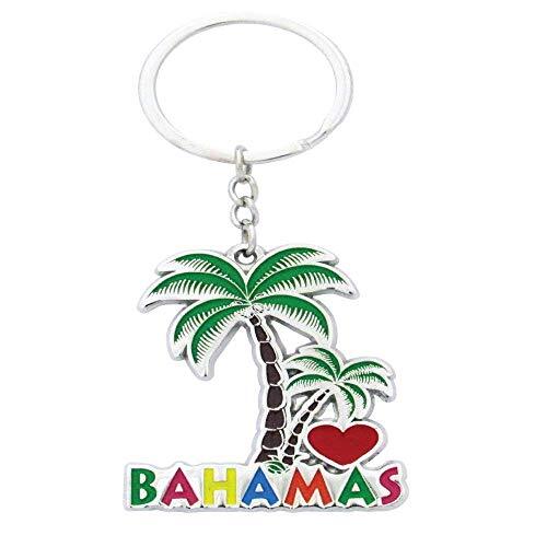 Bahamas Palm Tree Keychains Souvenir Set of 4 - Caribbean Islands Gift ...