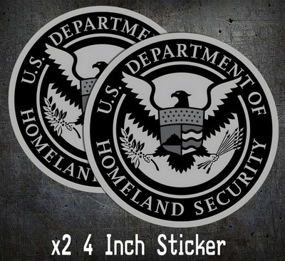 X2 Subdued Department of Homeland Security Decal HSI ICE 4 inch Trump ...
