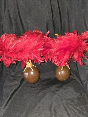 Hawaiian Hula Dancer Instrument Uli Ulis Hawaii Dancing Implement Red ...