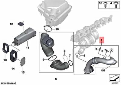 Genuine BMW X3 M X4 F20 F21 F22 F23 F30 CHARGE AIR INDUCTION TRACT ...