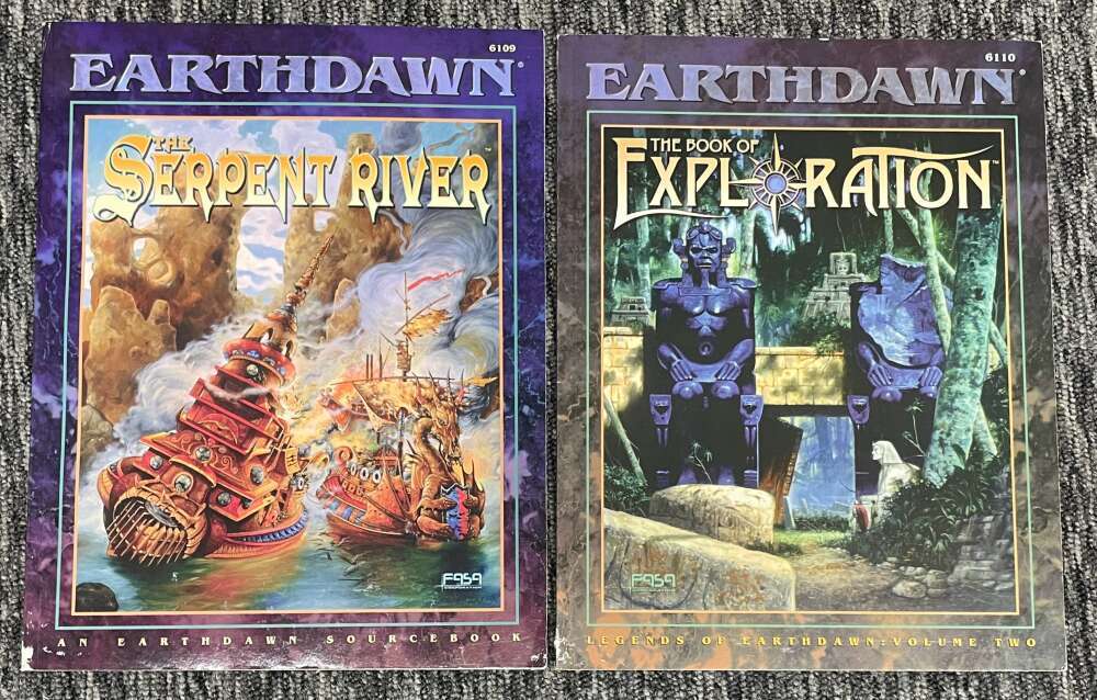 Earthdawn Serpent River & Book of Exploration 6109 6110 FASA | eBay