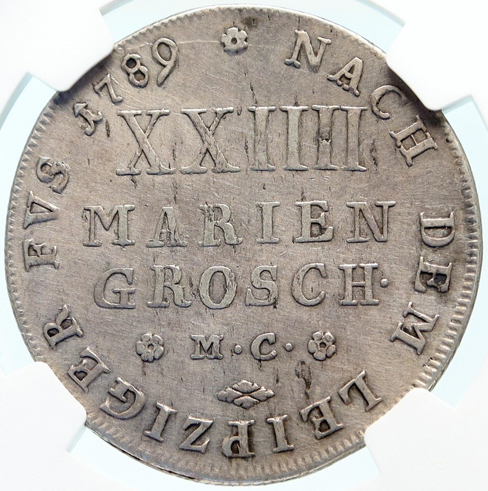 1789 GERMANY German States BRUNSWICK Duke Ferdinand Silver 2/3 T NGC ...