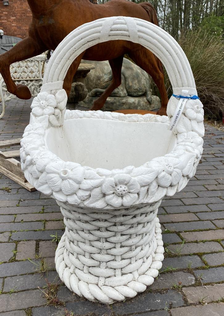 Concrete Basket Planter Large Rope Basket Cement Planter