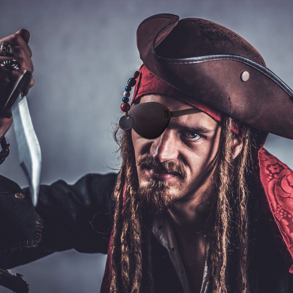 Halloween Eye Patch Lazy Pirate Eye Patch Adult Pirate Eye Pirate ...