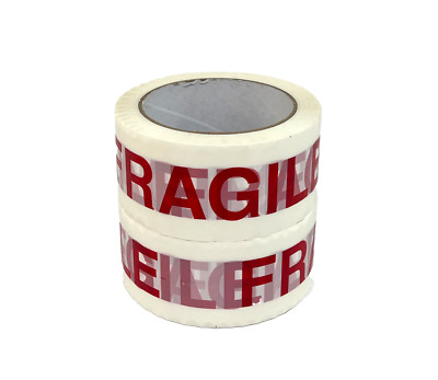 36 x Fragile Packing Tape Packaging Sticky Sealing Tapes 48mm 75M Red ...