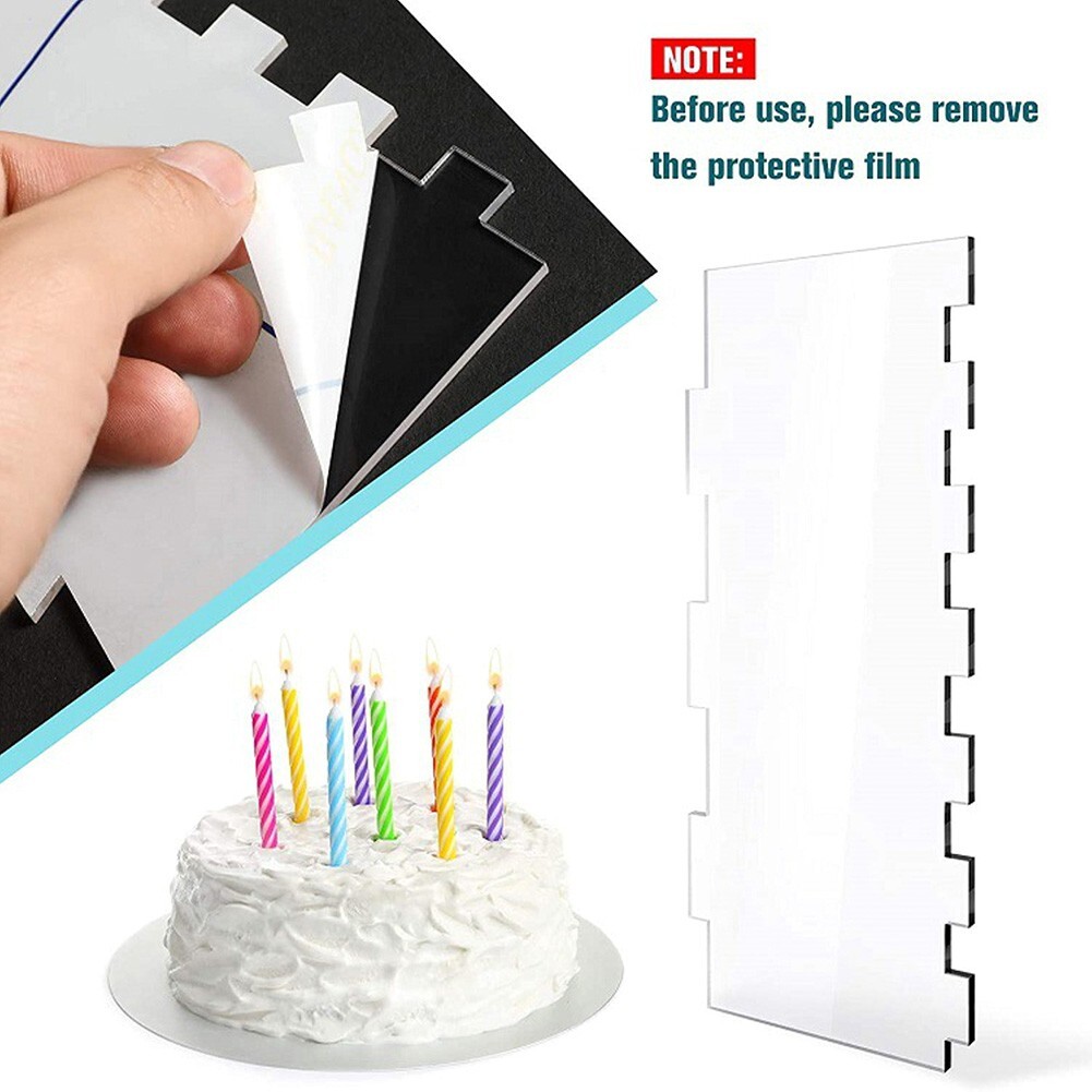 Create Beautiful Cake Designs with this Acrylic Cake Edge Smoother Set ...