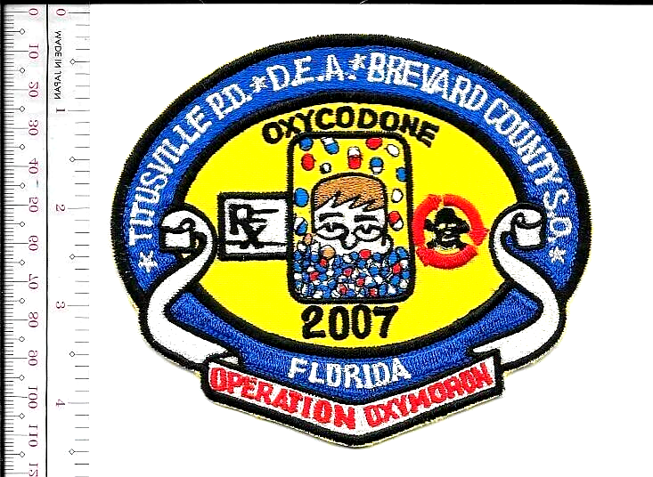 DEA Florida Operation Oximoron Titusville Police Dept Brevard NO TARIFF ...