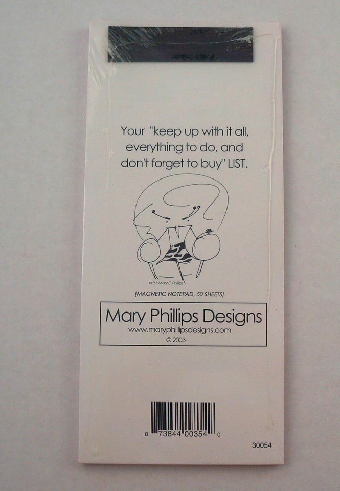 Magnetic Notepad Mary Philips Designs | eBay