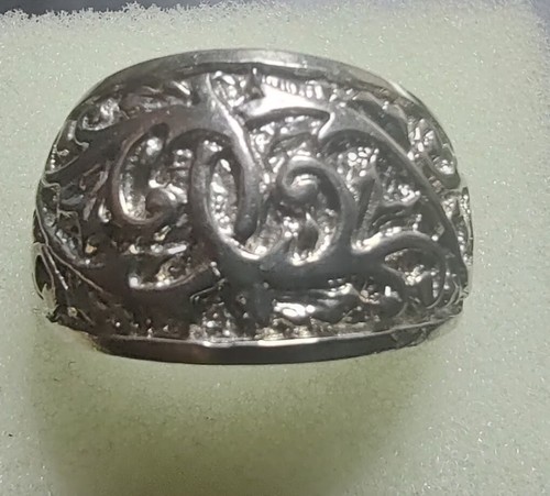 Genuine Sterling Silver 925 Ring 13 mm Wide Face Sizes 8 1/2 ((W85)) | eBay