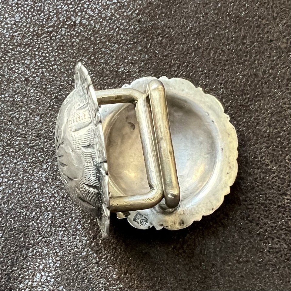 Vintage Large Solid Sterling Silver Loop back Conchos Headstall Spurs ...