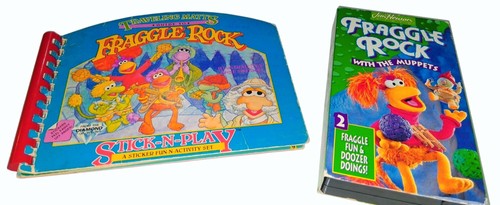Vintage Fraggle Rock Stick-N-Play Activity Book VHS Set Jim Henson ...