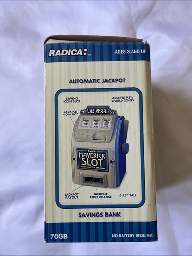 6 1/2” Tall Maverick Toy Slot Machine Bank Las Vegas Radica NEW | eBay