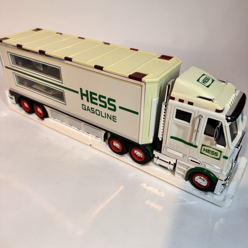 2003 HESS TOY TRUCK AND RACE CARS Vintage Lights & Sound IN BOX | eBay