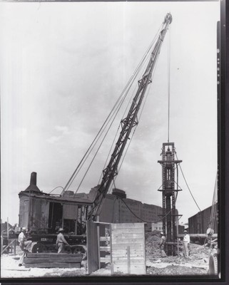 Bison Pile-driving Crane on crawler tracks photo c 1920s | eBay