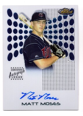 2004 Topps Finest Matt Moses Autograph - Minnesota Twins | eBay