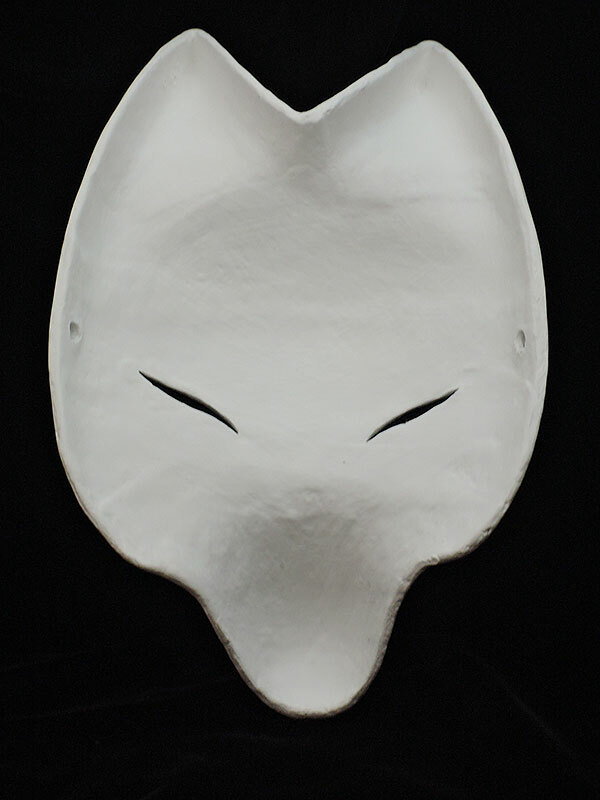 NEW Japanese Traditional Fox God Mask Half For Painting Ver.2 Komendo ...
