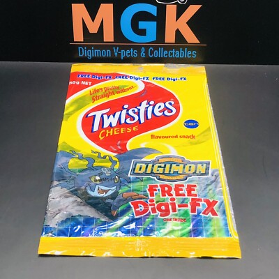 DIGIMON TWISTIES 3D Tazo Chip Packet Cheez TV 2000 Promo DIGI-FX HOLY ...