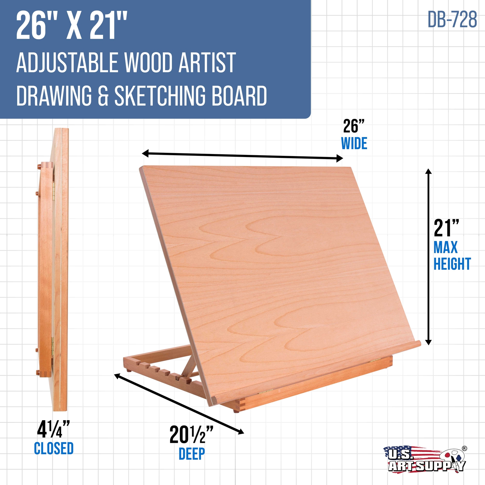 Extra Large Adjustable Wood Artist Drawing & Sketching Board | eBay