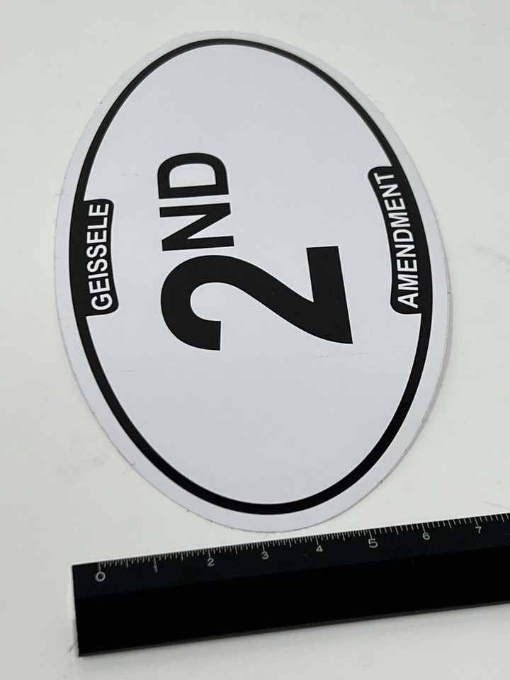 Geissele 2nd Amendment Logo Sticker Decal Vinyl Authentic 5.25" x 3.25 ...