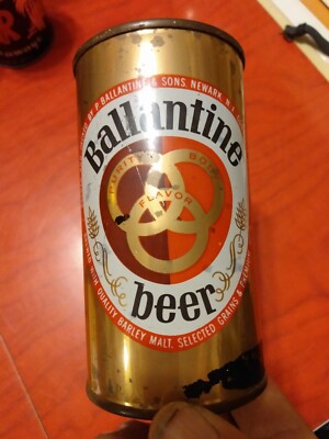 12oz Ballantine flat top beer can. | eBay