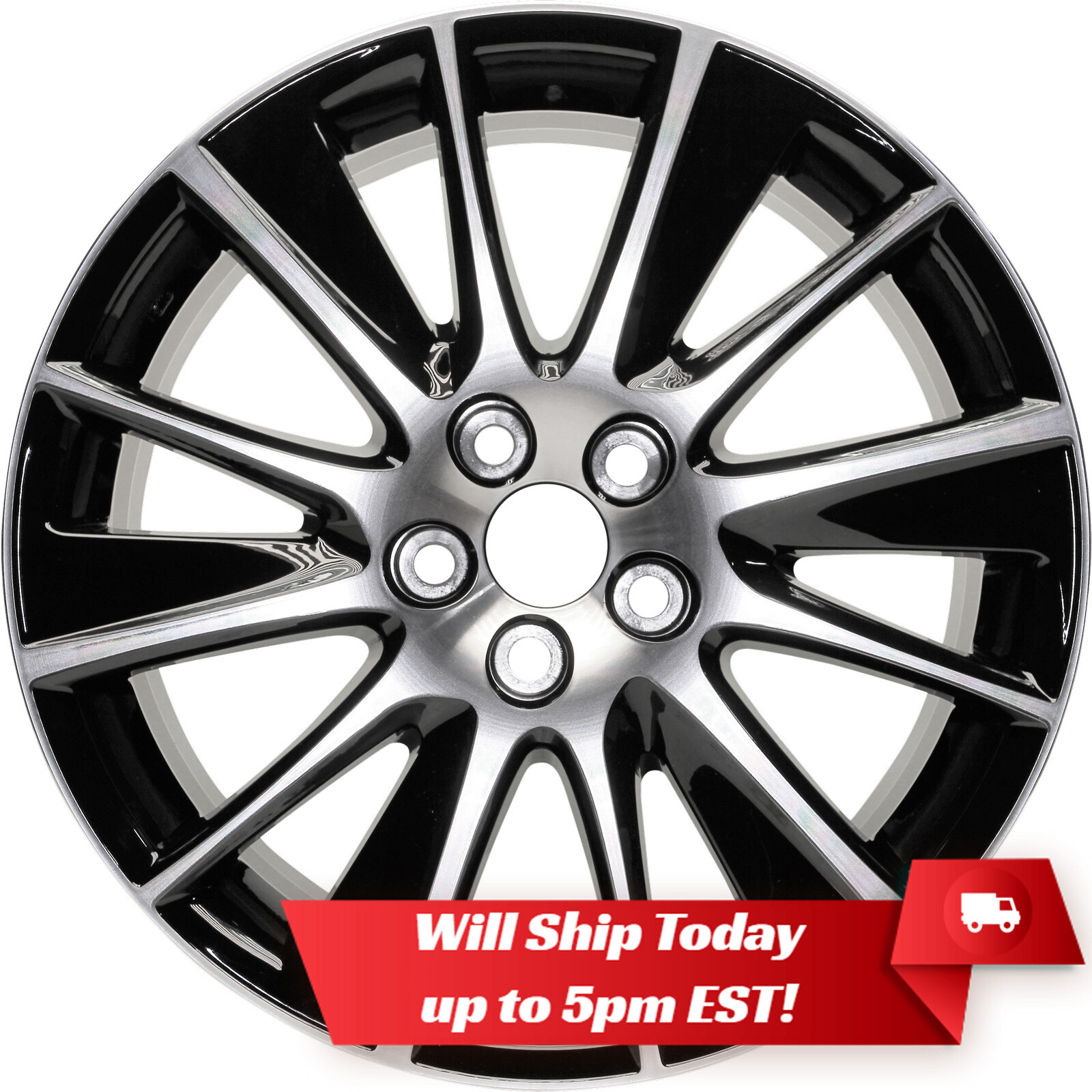 2017-2019 Toyota Highlander 19" Alloy Wheel Rim | Machine Black ...