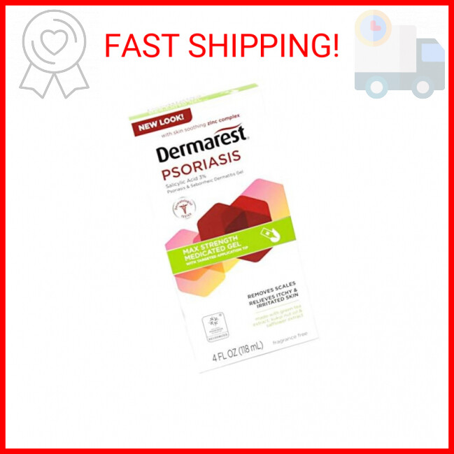 Dermarest Psoriasis Medicated Treatment Gel | Fragrance-Free | 4-Ounces ...