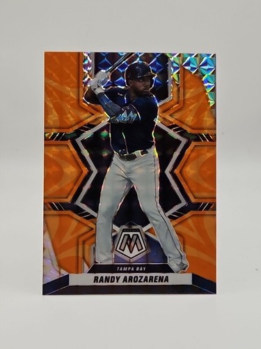 2022 Panini Mosaic #68 Randy Arozarena Reactive Orange Prizm Tampa Bay ...