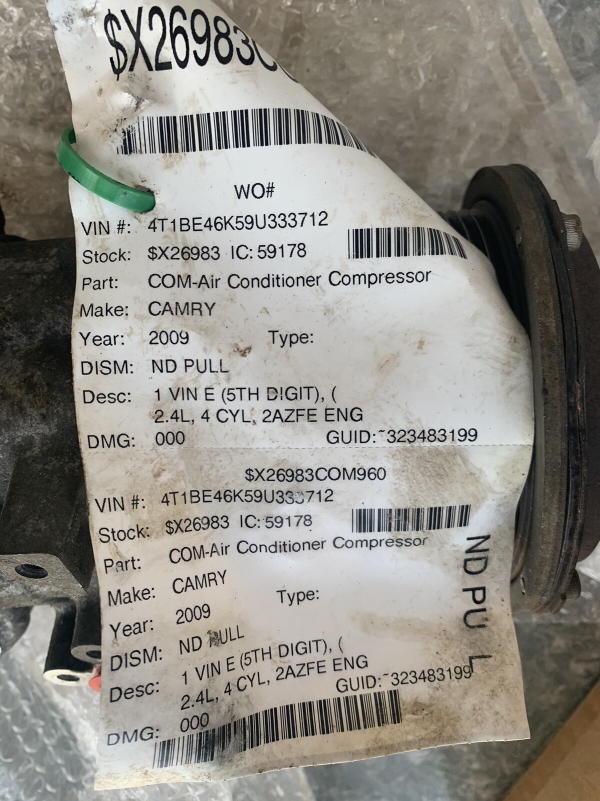 AC COMPRESSOR CAMRY 1381802 10 11 ASSY for sale online | eBay