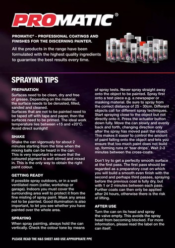 Clear Lacquer Spray Aerosol High Gloss Finish 500ml Promatic Free ...