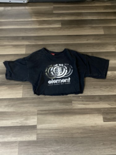 Vintage Element Wind Water Fire Earth Crop Top Womens XL T Shirt Y2K ...