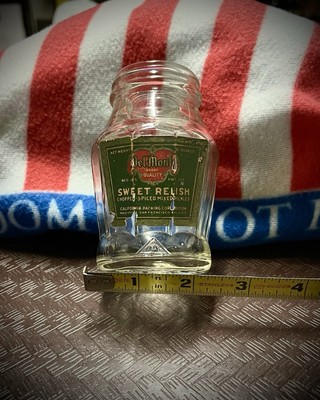 Vintage Del Monte Sweet Pickle Relish Jar 6 oz Embossed Packed By Cal ...