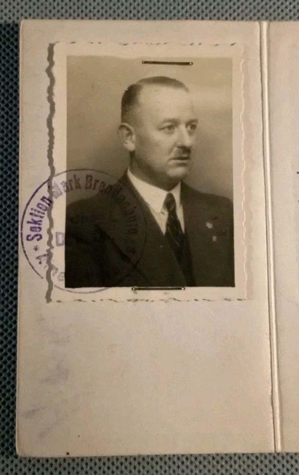 German Austrian Alpine Club Membership Card Photo Identification WWII ...